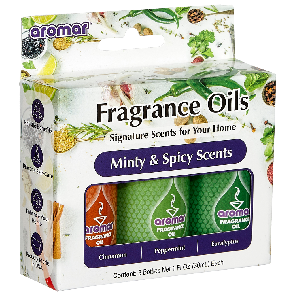 Aromatic Oil Minty & Spice Scents by Aromar / 1oz-3Pack Combo – Aromar.com